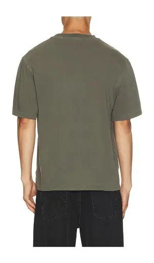 AGOLDE Asha Mock Neck Tee In Grey - Millstone