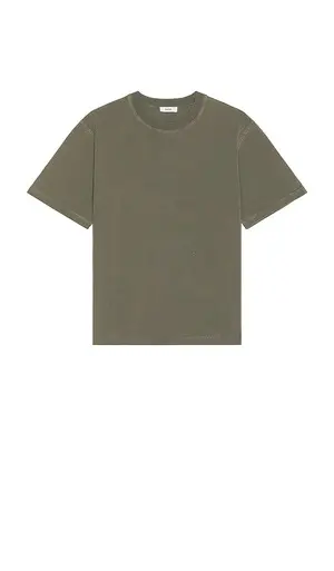 AGOLDE Asha Mock Neck Tee In Grey - Millstone