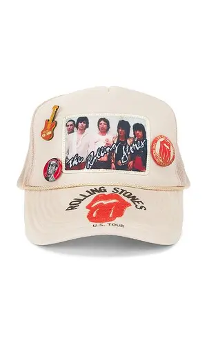 MadeWorn Rolling Stones Trucker Hat - Cream