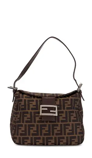FWRD RENEW Fendi Zucca Mama Baguette Shoulder Bag - Brown