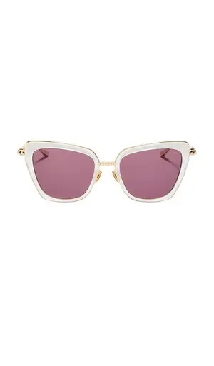 Valentino Garavani V-daydream Ii Sunglasses - Cloudy Ivory  V-light Gold  & Bordeaux
