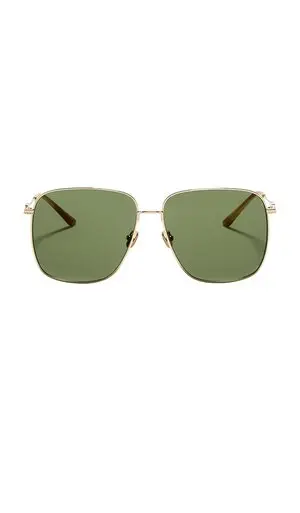 Valentino Garavani Sunglasses In Metallic Gold - V-light Gold  Light Havana  & Dark Green