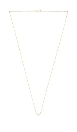 STONE AND STRAND Dainty Diamond Trio Necklace - 14k Yellow Gold & White Diamond