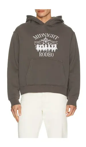 MIDNIGHT RODEO Western Fleece Hoodie - Vintage Grey