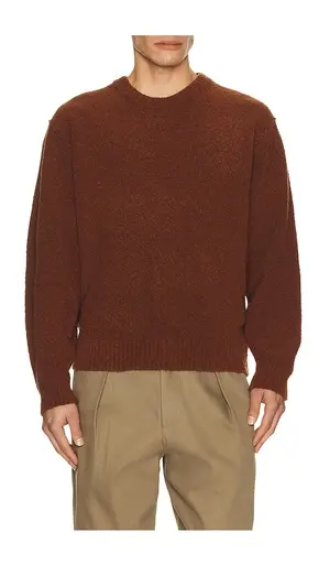 LE17SEPTEMBRE Boucle Reverse Seam Pullover - Brick