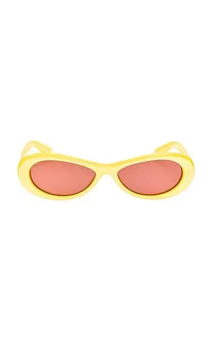 Jacquemus Nuvola Sunglasses - Banana  Silver  & Burgundy