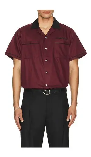 MIDNIGHT RODEO Bowler Shirt In Burgundy