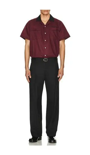 MIDNIGHT RODEO Bowler Shirt In Burgundy