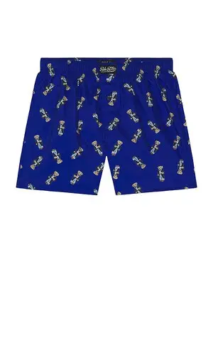 Polo Ralph Lauren Woven Boxer With Bear Print In Blue - Heritage Royal