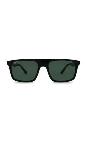 Ray-ban Rectangular Sunglasses - Black & Green