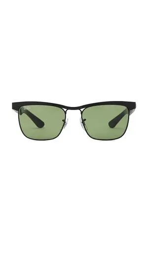 Ray-ban Wayfarer Deluxe Sunglasses - Matte Black & Green