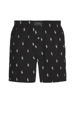 Polo Ralph Lauren Woven Boxer In Multi - Rl Black & White Aopp
