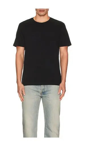 FRAME Duo Fold Tee In Black