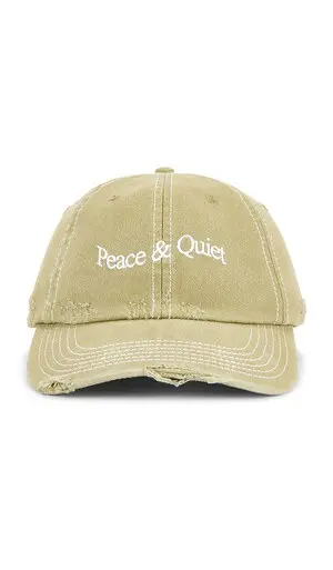 MUSEUM OF PEACE & QUIET Wordmark Reverse Stitched Cap - Sage