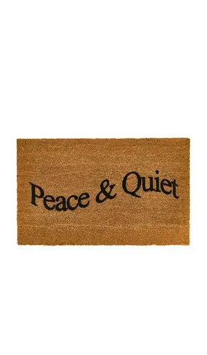 MUSEUM OF PEACE & QUIET Wordmark Door Mat In Brown - Coconut