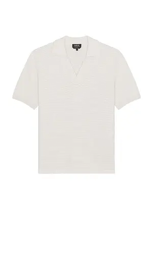 A.p.c. Livio Polo In Cream - Heathered Ecru