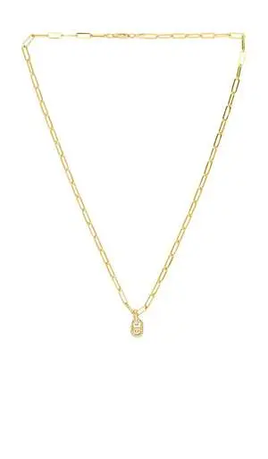 STONE AND STRAND Marina Link Necklace - 14k Yellow Gold & White Diamonds