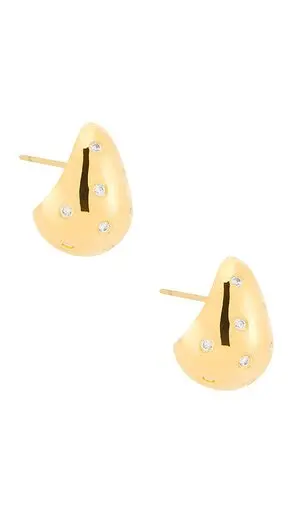MEGA Sprinkle Teardrop Dangle Earrings - Brass & 14k Gold Vermeil
