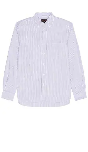 BEAMS B.d Oxford Candy Stripe - Blue