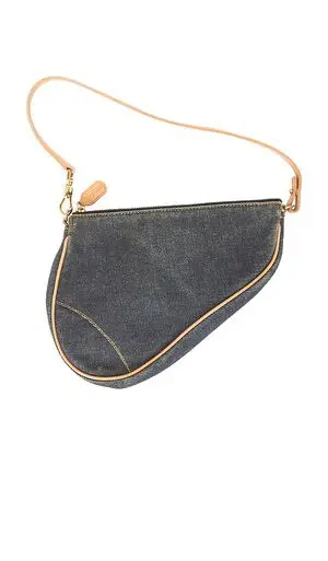 FWRD RENEW Dior Denim Vintage Pochette Saddle Bag