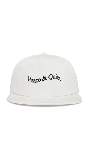 MUSEUM OF PEACE & QUIET Wordmark 5 Panel Cap - White