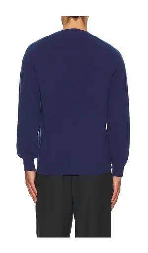 BEAMS Crew 9g Sweater - Blue
