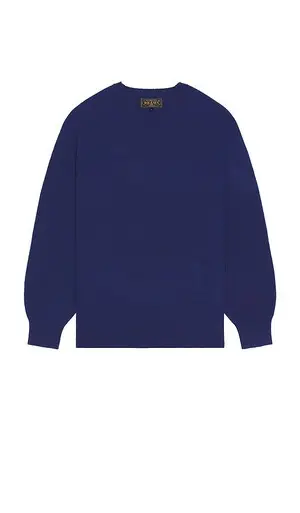 BEAMS Crew 9g Sweater - Blue