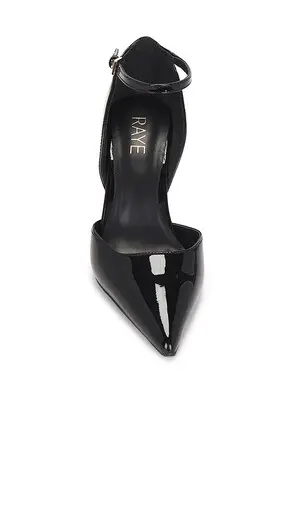 Raye Rivington Patent Leather Wedge - Black