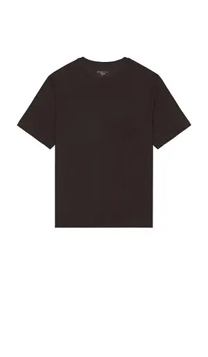 Beyond Yoga Featherweight Always Beyond Crew Tee 2.0 In Brown - Dark Chocolate Heather
