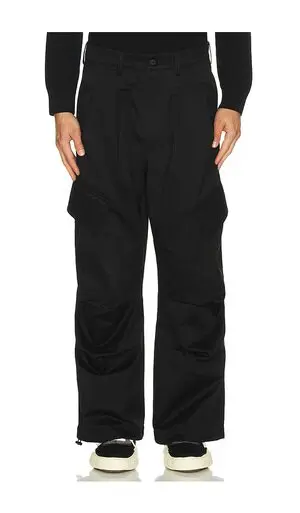 NAHMIAS Pleated Wide Cargos - Black