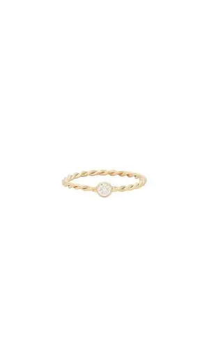 LOREN STEWART Spiral Diamond Band Ring - 14k Yellow Gold