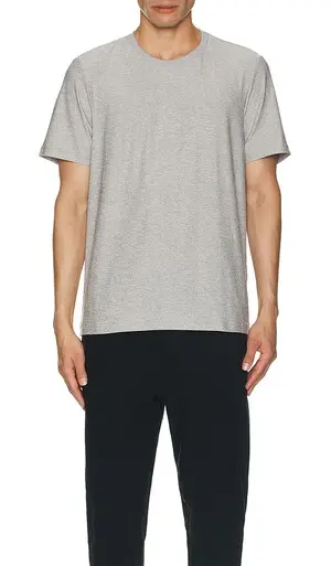 Beyond Yoga Always Beyond Crew Tee 2.0 In Grey - Silver Mist