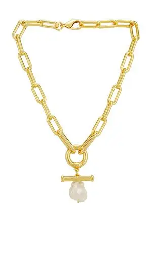Timeless Pearly Pearl Pendant Chain Necklace - Gold