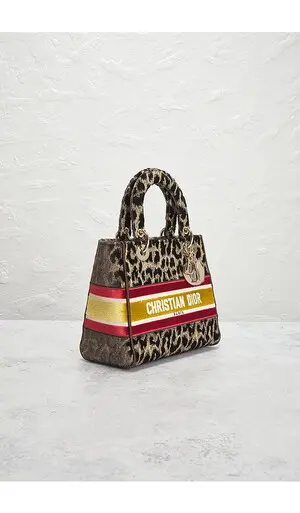 FWRD RENEW Dior Leopard Lady D-lite Handbag