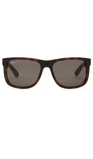 Ray-ban Justin Polarized Square Sunglasses - Black