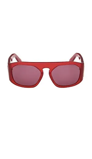 Emilio Pucci Rectangular Sunglasses - Shiny Opal Red & Rose