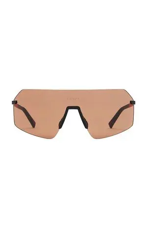 Prada Shield Sunglasses - Black & Solid Brown
