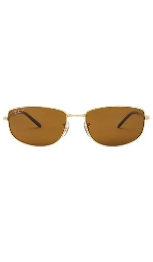 Ray-ban Polarized Oval Sunglasses - Brown