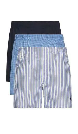 Polo Ralph Lauren Polo Ralph Lauren Classic Fit Cotton Boxer 3 Pack In Multi. Rimini Stripe  Muller Plaid  & Cruise Na