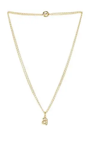 ROXANNE ASSOULIN The Puffy Initial Necklace - Shiny Gold