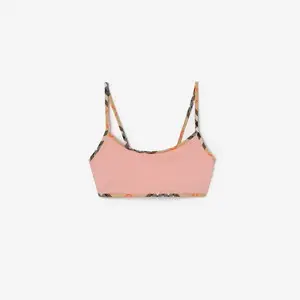 Burberry Check Trim Bikini Top - Begonia Pink