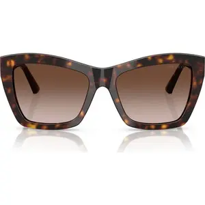 JIMMY CHOO 54mm Cat Eye Sunglasses - Havana/gradient Brown