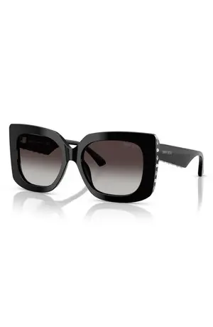 JIMMY CHOO 54mm Butterfly Sunglasses - Black/gradient Grey