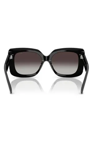 JIMMY CHOO 54mm Butterfly Sunglasses - Black/gradient Grey
