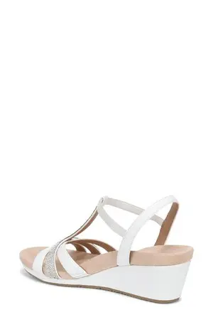 LIFESTRIDE Mimosa Slingback Platform Wedge Sandal - White