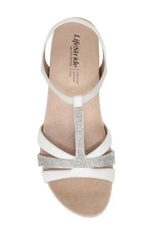 LIFESTRIDE Mimosa Slingback Platform Wedge Sandal - White