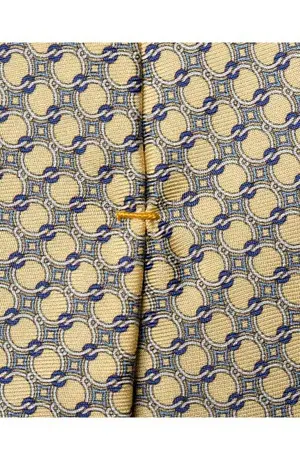 Eton Interlock Print Silk Neck Tie
