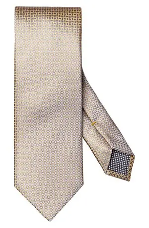 Eton Geometric Jacquard Neck Tie Light Yellow