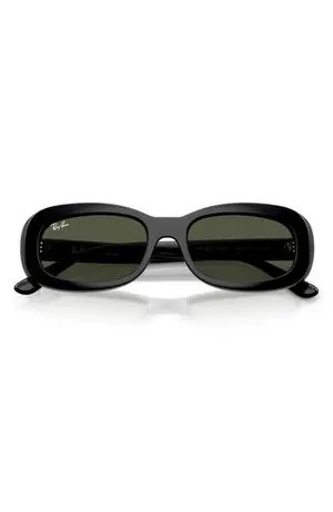 Ray-ban 56mm Oval Sunglasses - Black