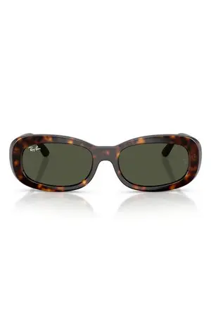 Ray-ban 56mm Oval Sunglasses - Havana